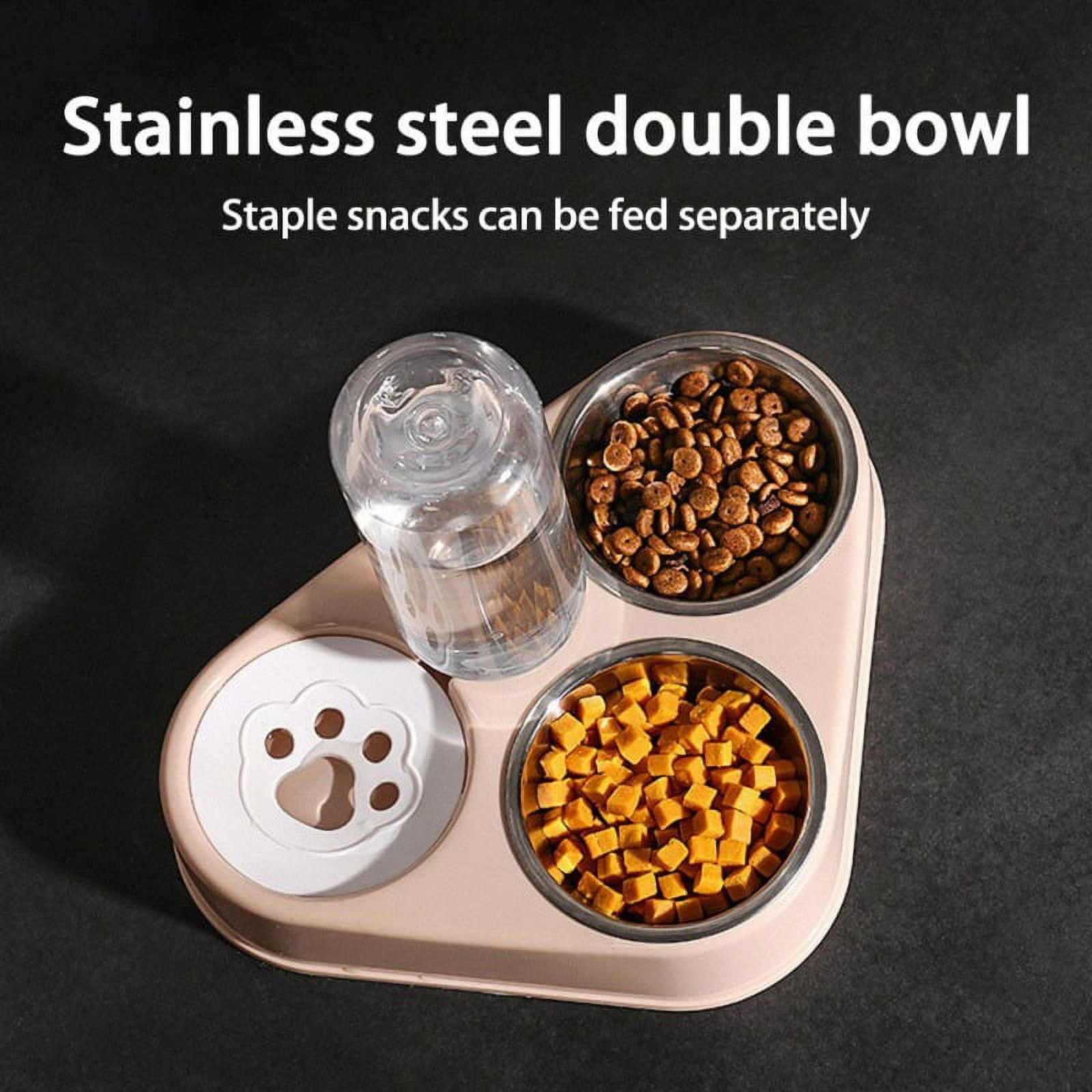 Norbi Water and Food Bowl Set with 2 Stainless Steel Bowl for Pets ...