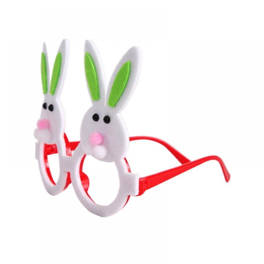 Easter Glasses Egg Bunny Glitter Eyeglasses Easter Party Glasses for ...