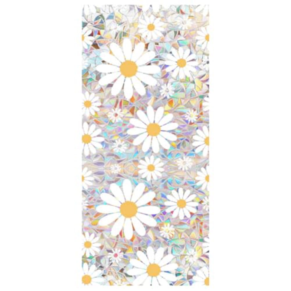 Norbi Flower Window Privacy Film Floral Decorative Stained Glass Window ...