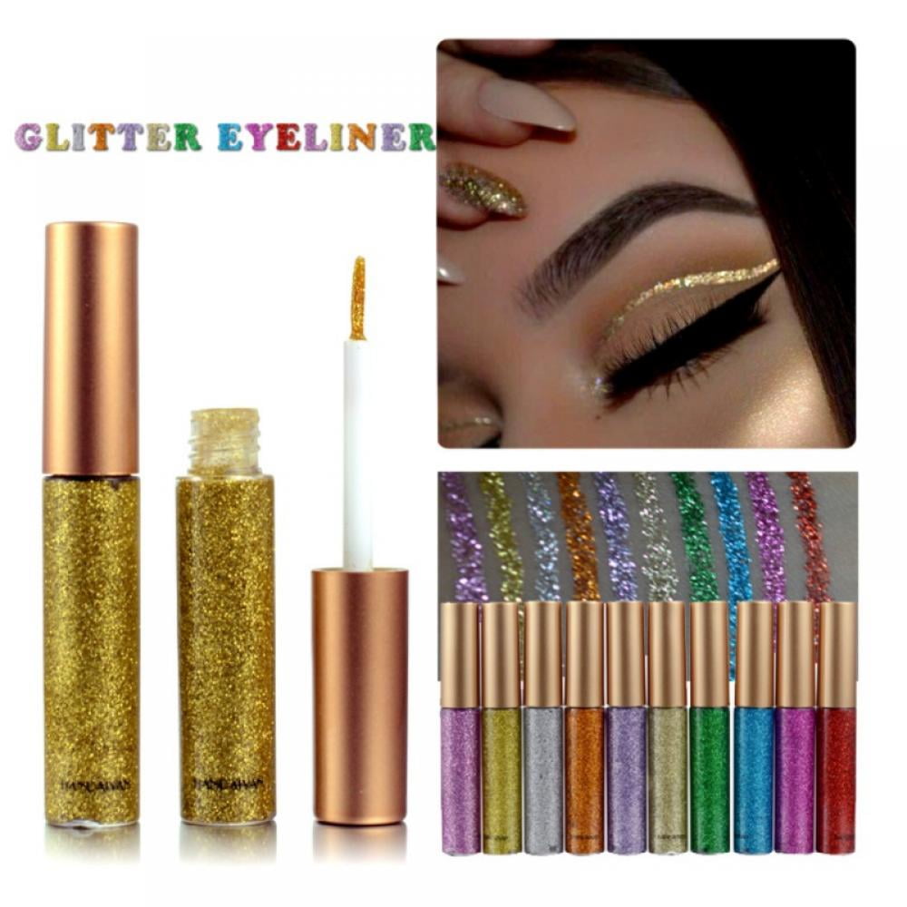 Norbi Glitter Liquid Eyeliner Long Lasting Waterproof Shimmer High ...