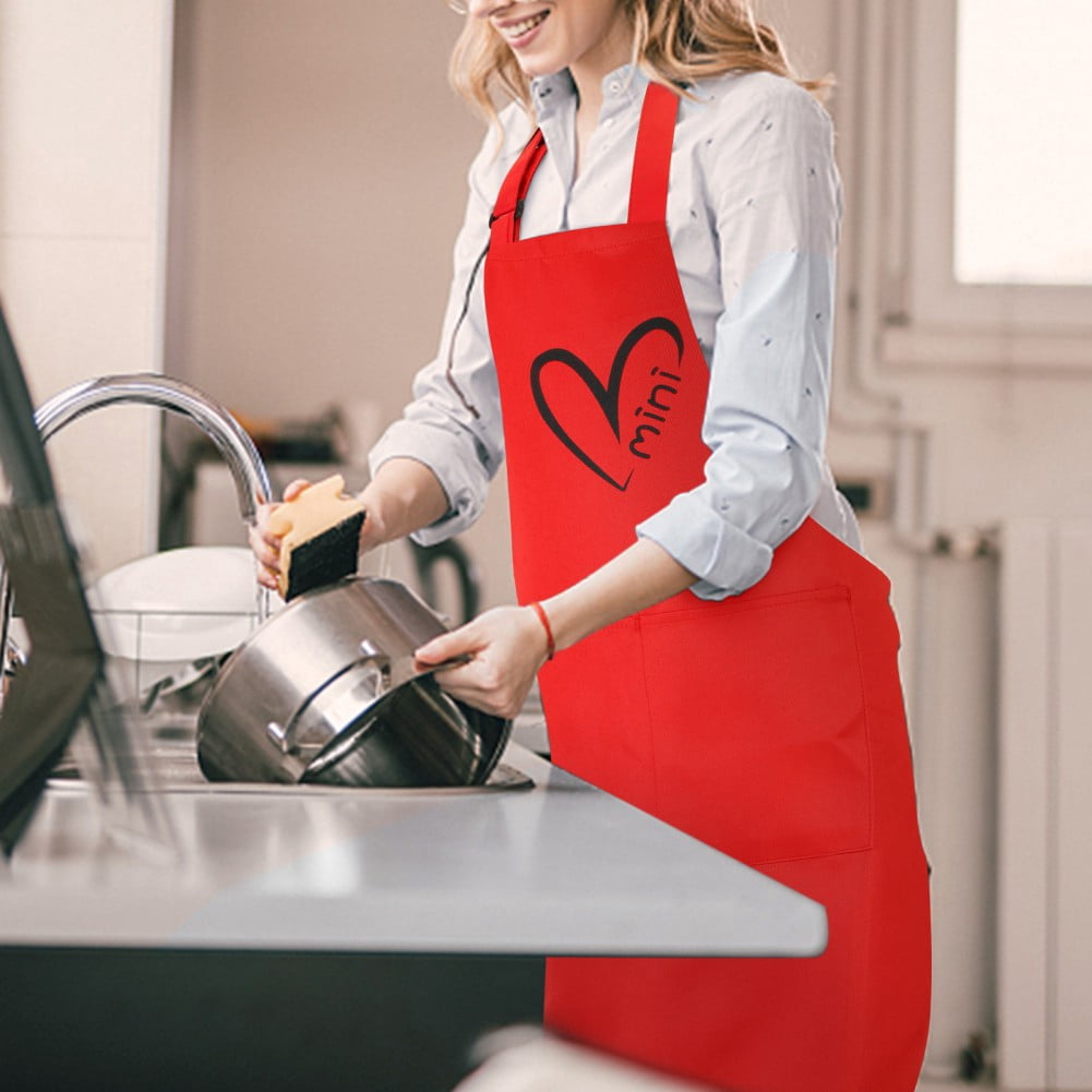 Norbi Heart Printed Aprons , Length Adjustable Parent-Child Matching ...