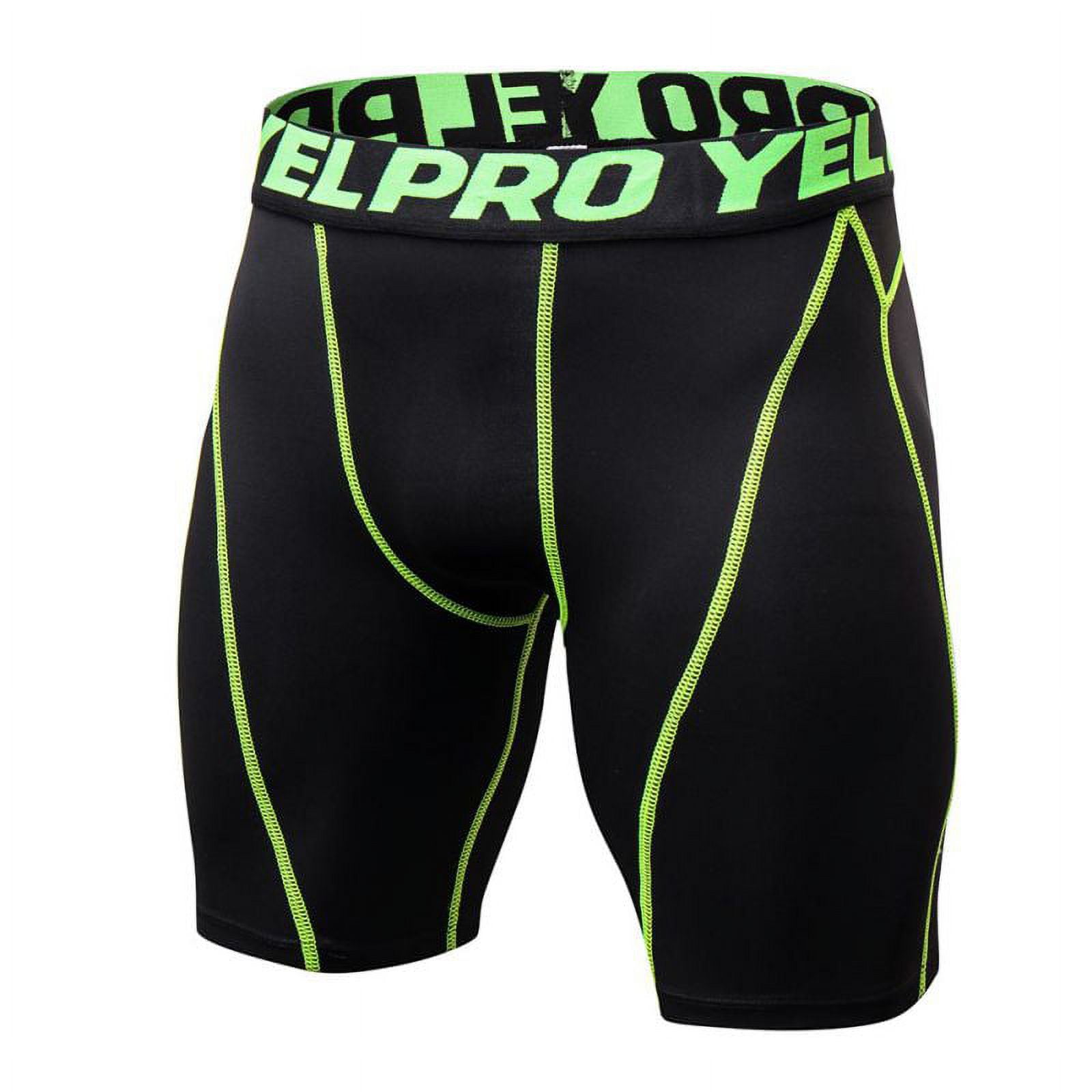 Fysho Mens Compression Shorts Summer Letter Print Shorts Bodybuilding ...