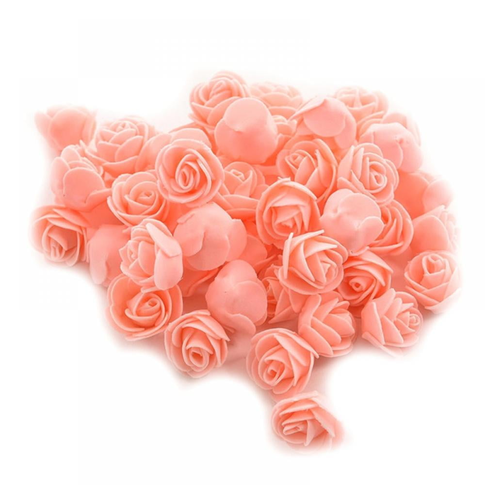 Rose Heads Artificial Flowers Bulk - 50 Pcs Foam Rose Heads Realistic ...