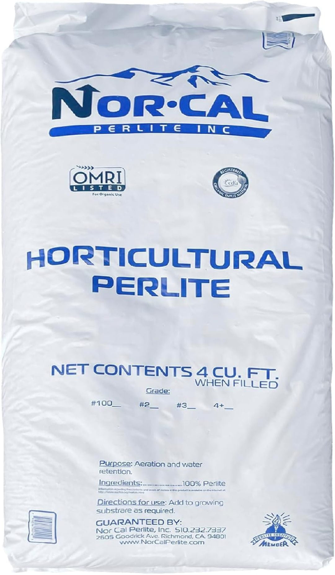 Norcal Perlite Horticultural Organic Certified Premium Screened Coarse – Garden Indoor Outdoor ...