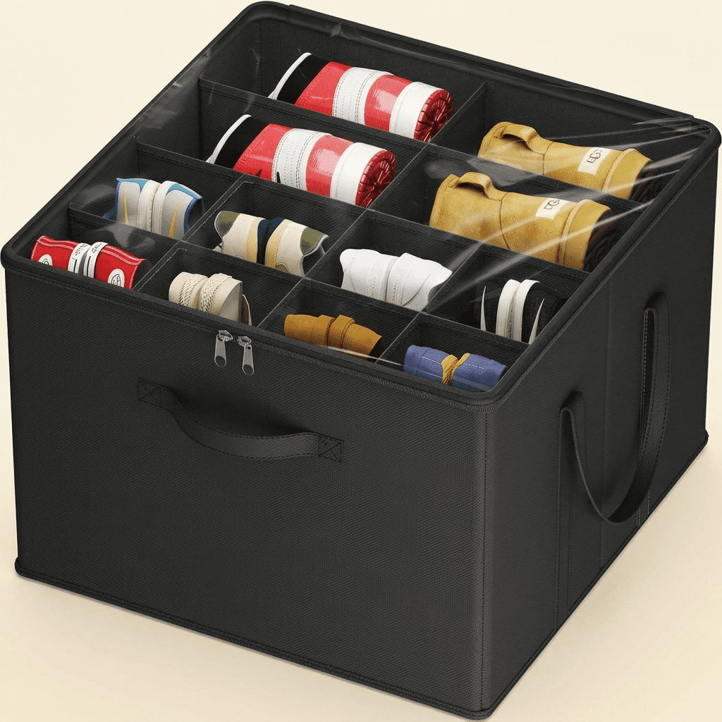 Norcho Shoe Storage Organizer for Closet, Large Fabric Box with Clear ...