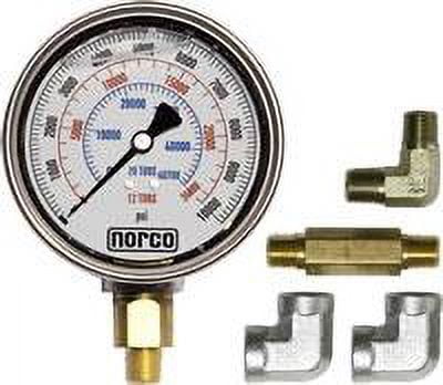 Norco Hydraulic Gauge with Fittings - 78021 - Walmart Business Supplies