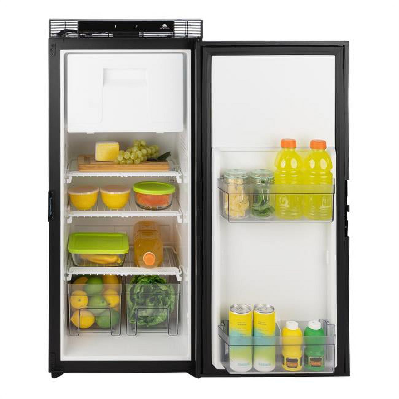 Norcold 3 Cu. Ft. Dual Compartment 1-Door Refrigerator w/Freezer, Black ...