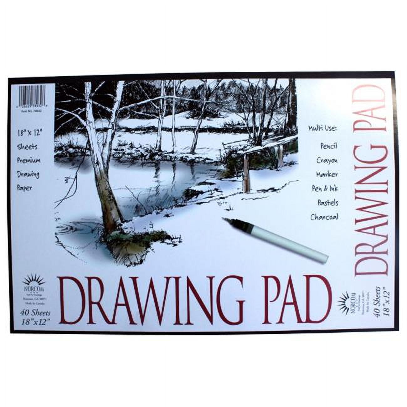 Norcom 78932-9 18" X 12" Drawing Pad - Walmart.com