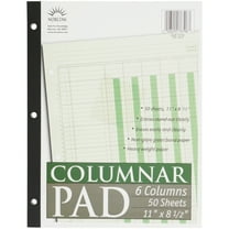 Adams 6-Ring Ledger Binder Refill Sheets, 5x8.5, Green/White, 100 ...
