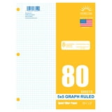 Norcom Graph Ruled Filler Paper, 5x5, 80 Sheets, 8 x 10.5, 3-Hole ...