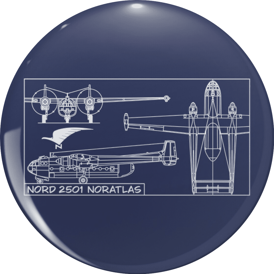 Nord 2501 Noratlas French Military Transport Aircraft Plane Blueprint ...