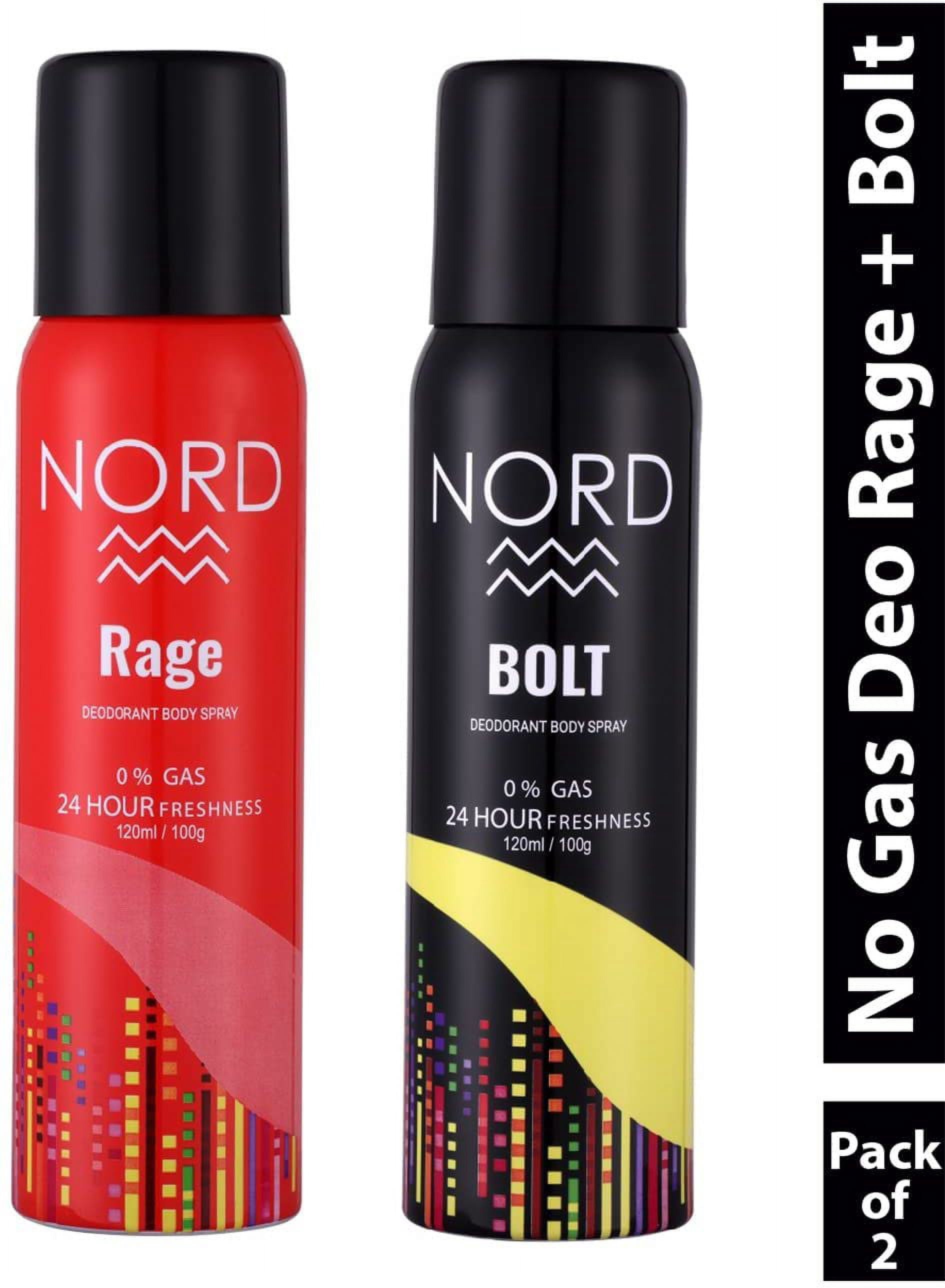 Nord Deodorant Body Spray For Men Pack Of 2X 120ml - 4.05 Fl.oz. Each ...