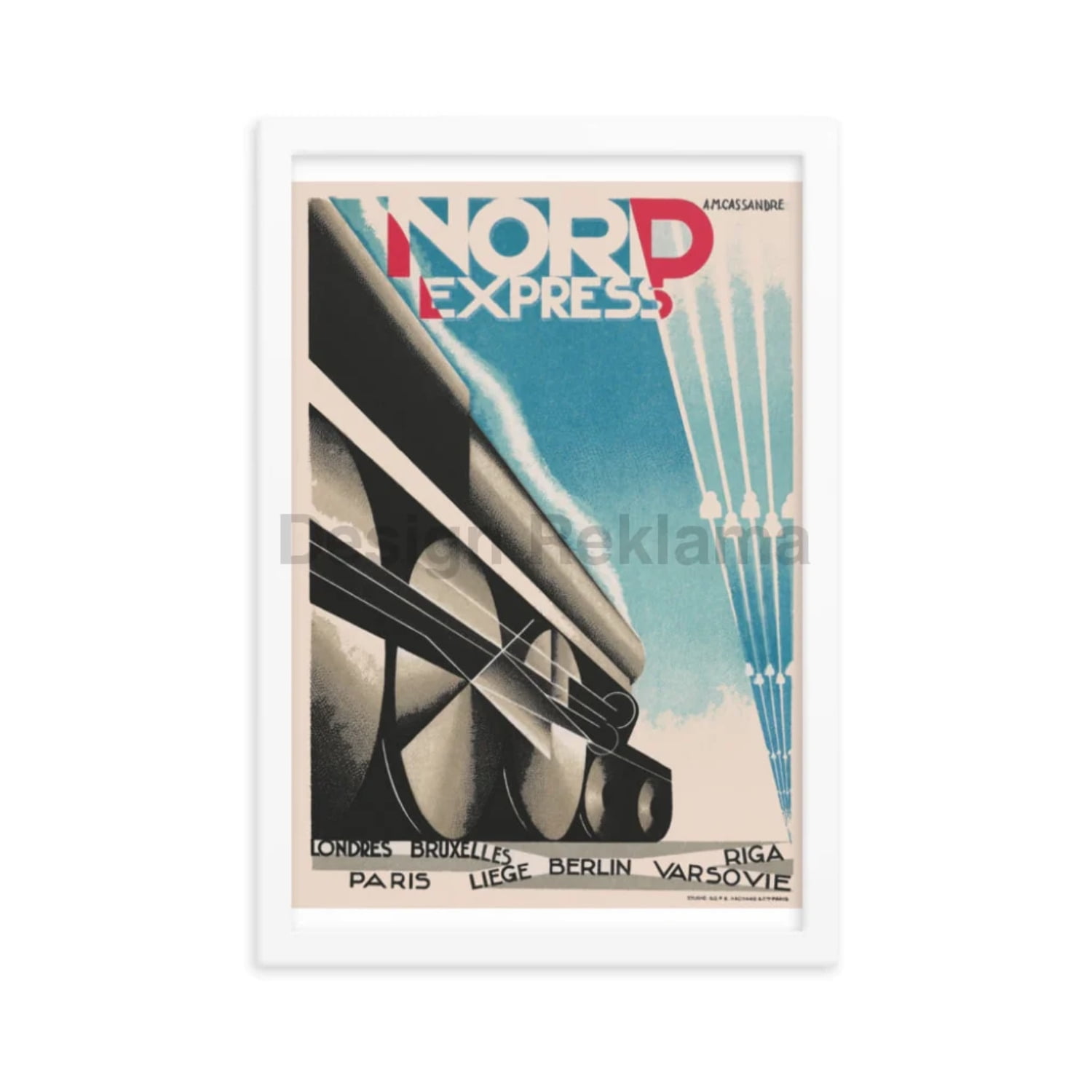 Nord Express Railroad Route (North Express) France, 1933. Designed by A ...