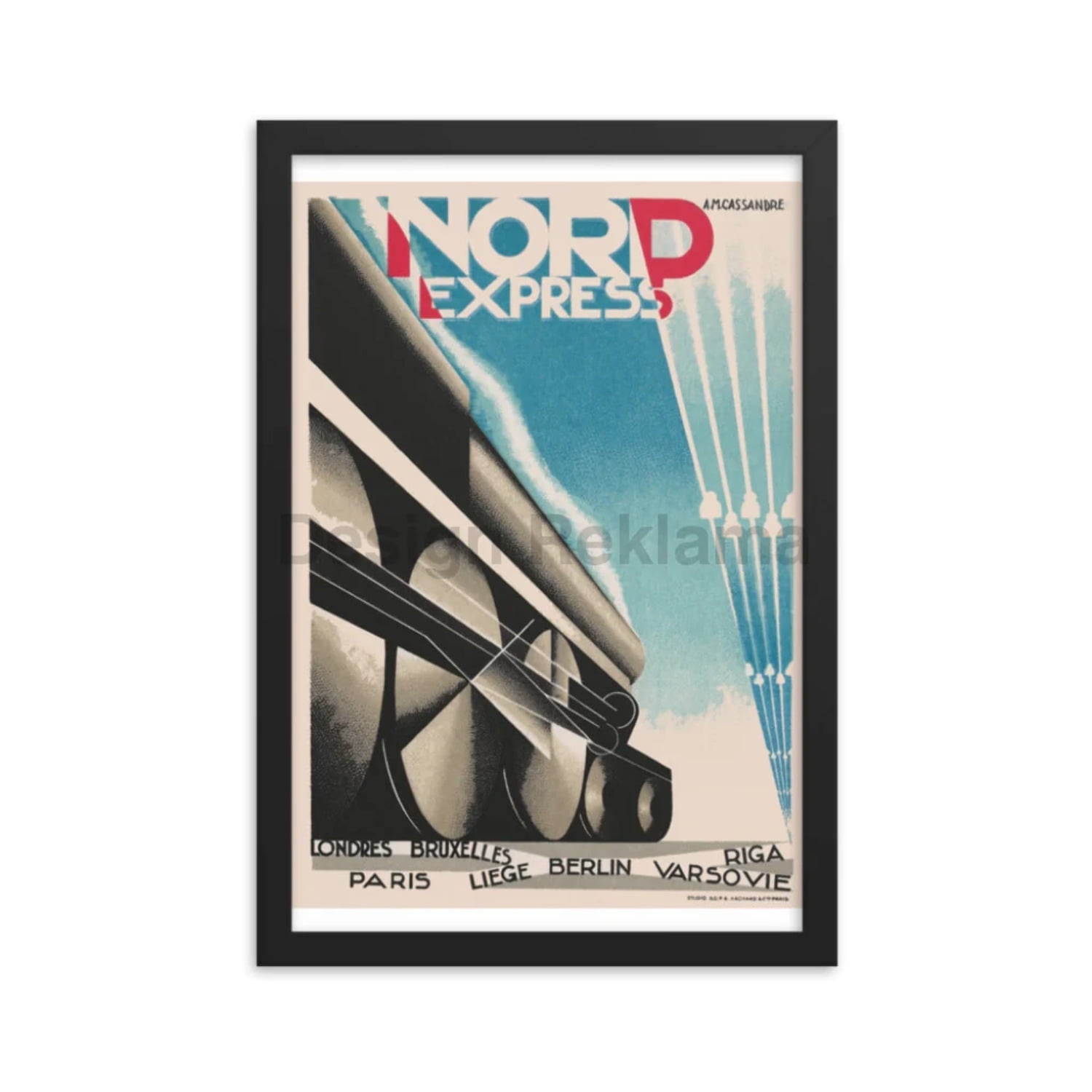 Nord Express Railroad Route (North Express) France, 1933. Designed by A ...