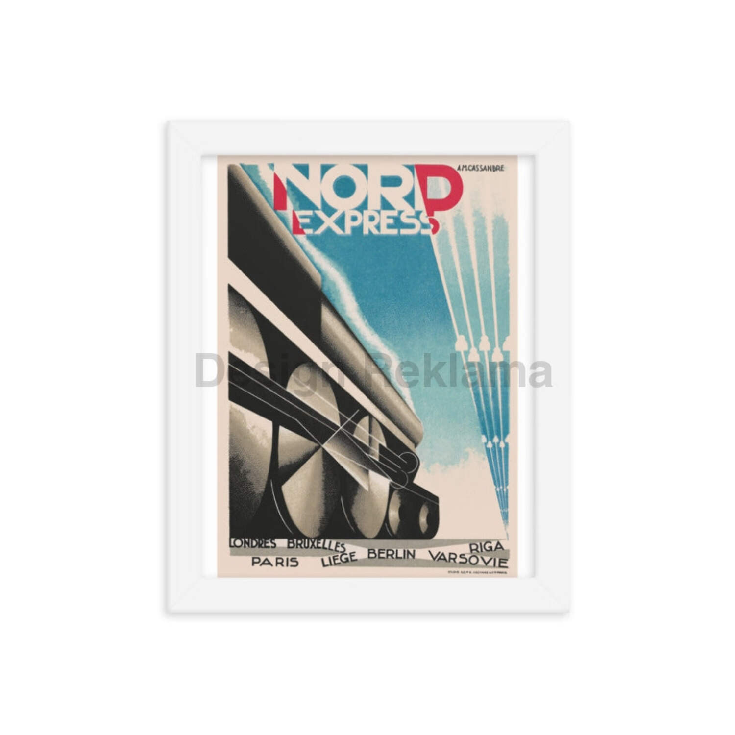 Nord Express Railroad Route (North Express) France, 1933. Designed by A ...