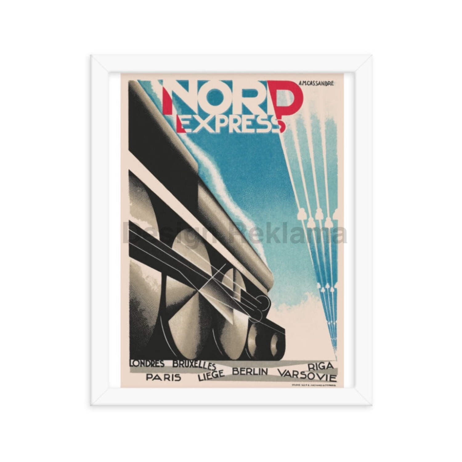 Nord Express Railroad Route (North Express) France, 1933. Designed by A ...
