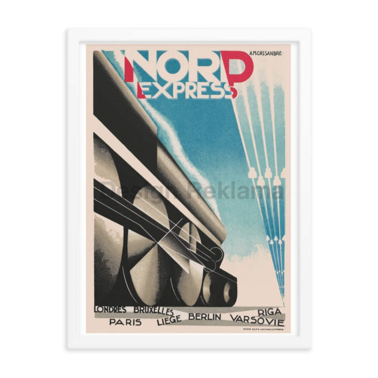 Nord Express Railroad Route (North Express) France, 1933. Designed by A ...