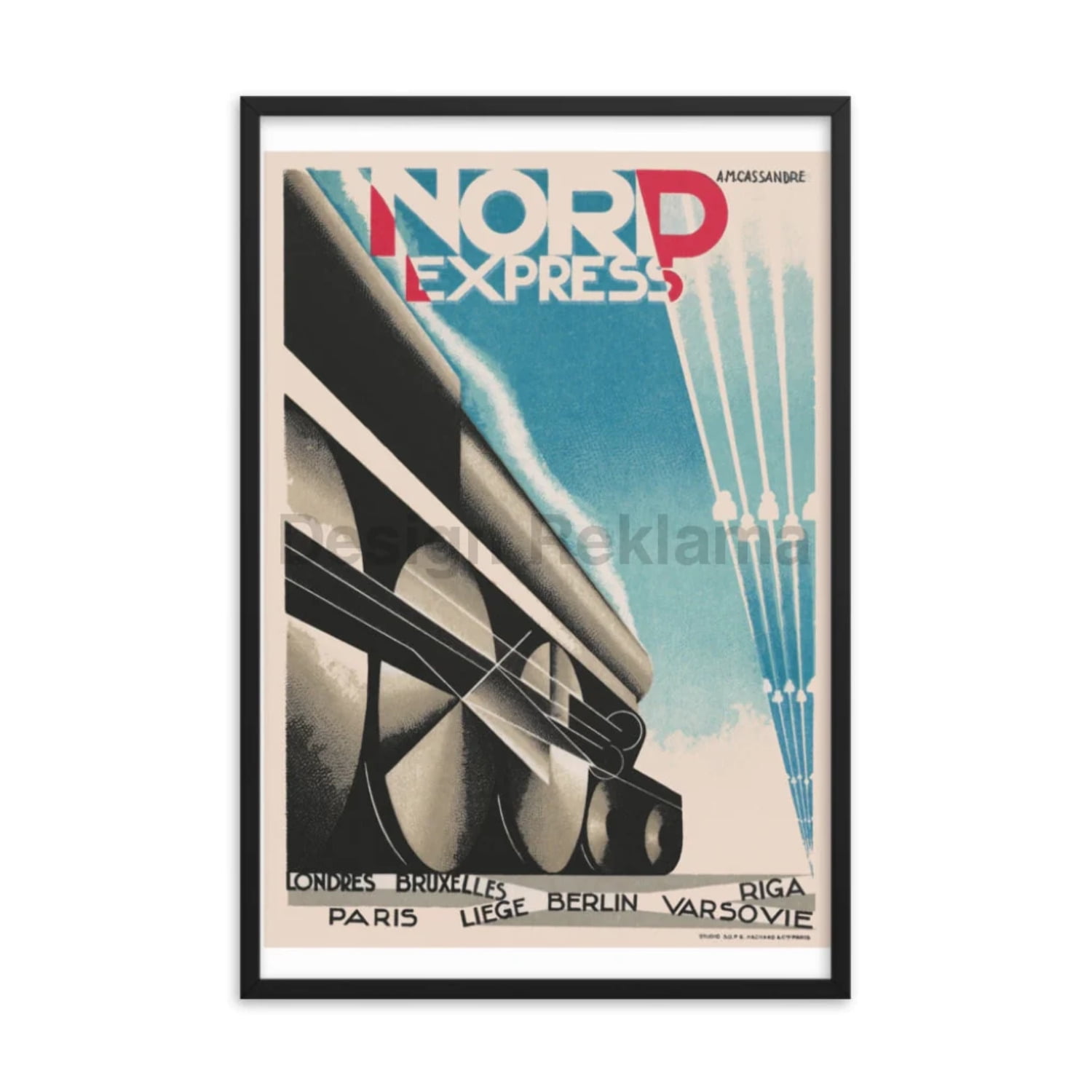 Nord Express Railroad Route (North Express) France, 1933. Designed by A ...
