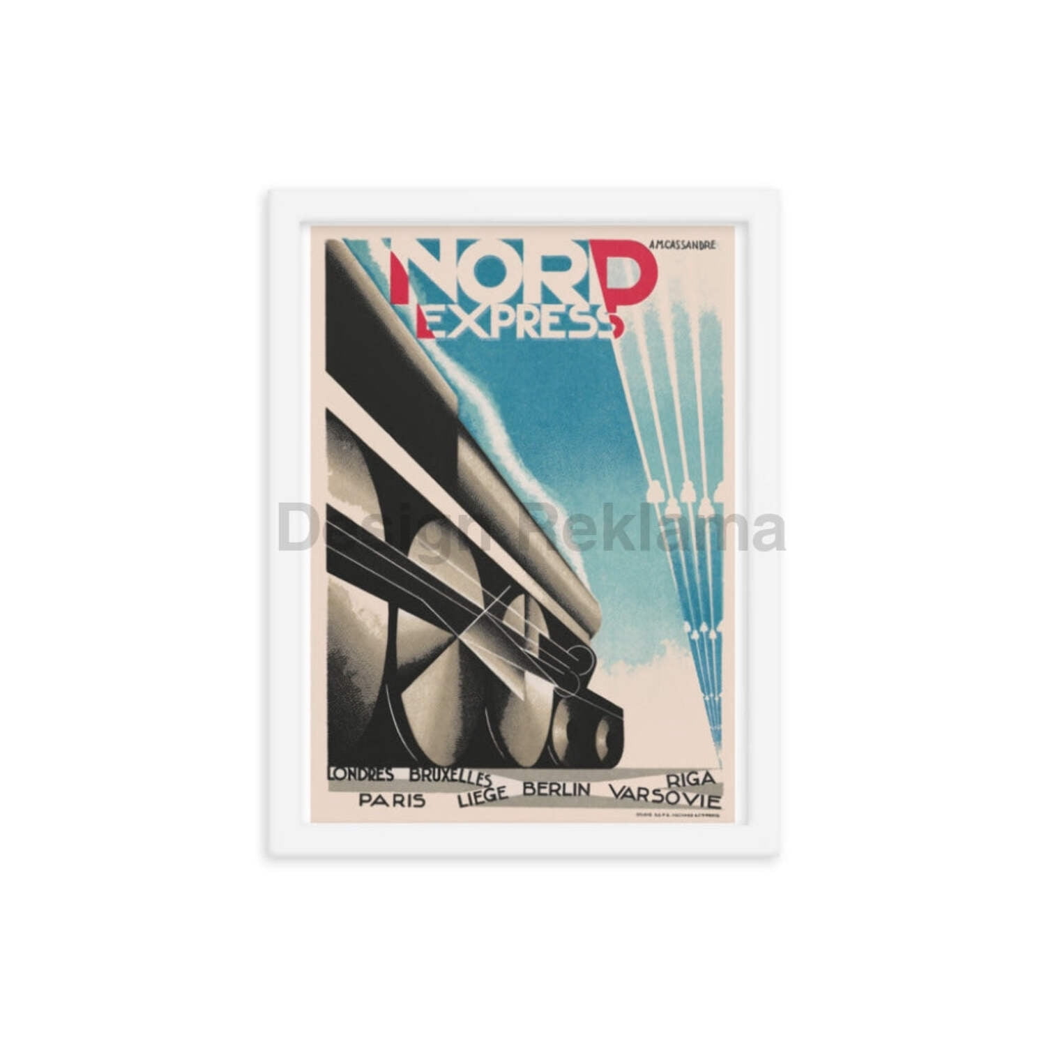 Nord Express Railroad Route (North Express) France, 1933. Designed by A ...