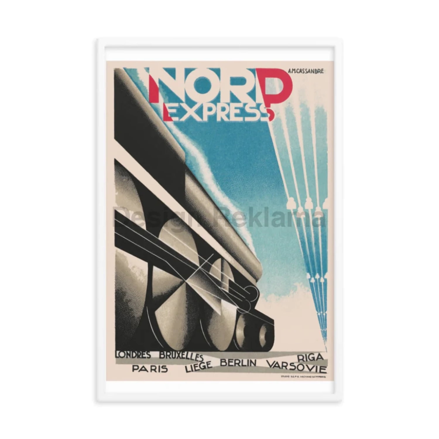 Nord Express Railroad Route (North Express) France, 1933. Designed by A ...