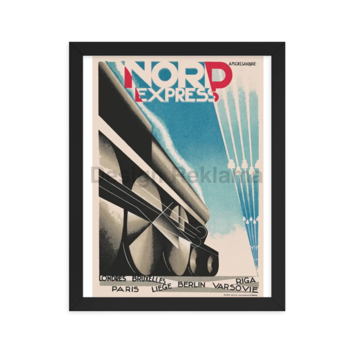 Nord Express Railroad Route (North Express) France, 1933. Designed by A ...