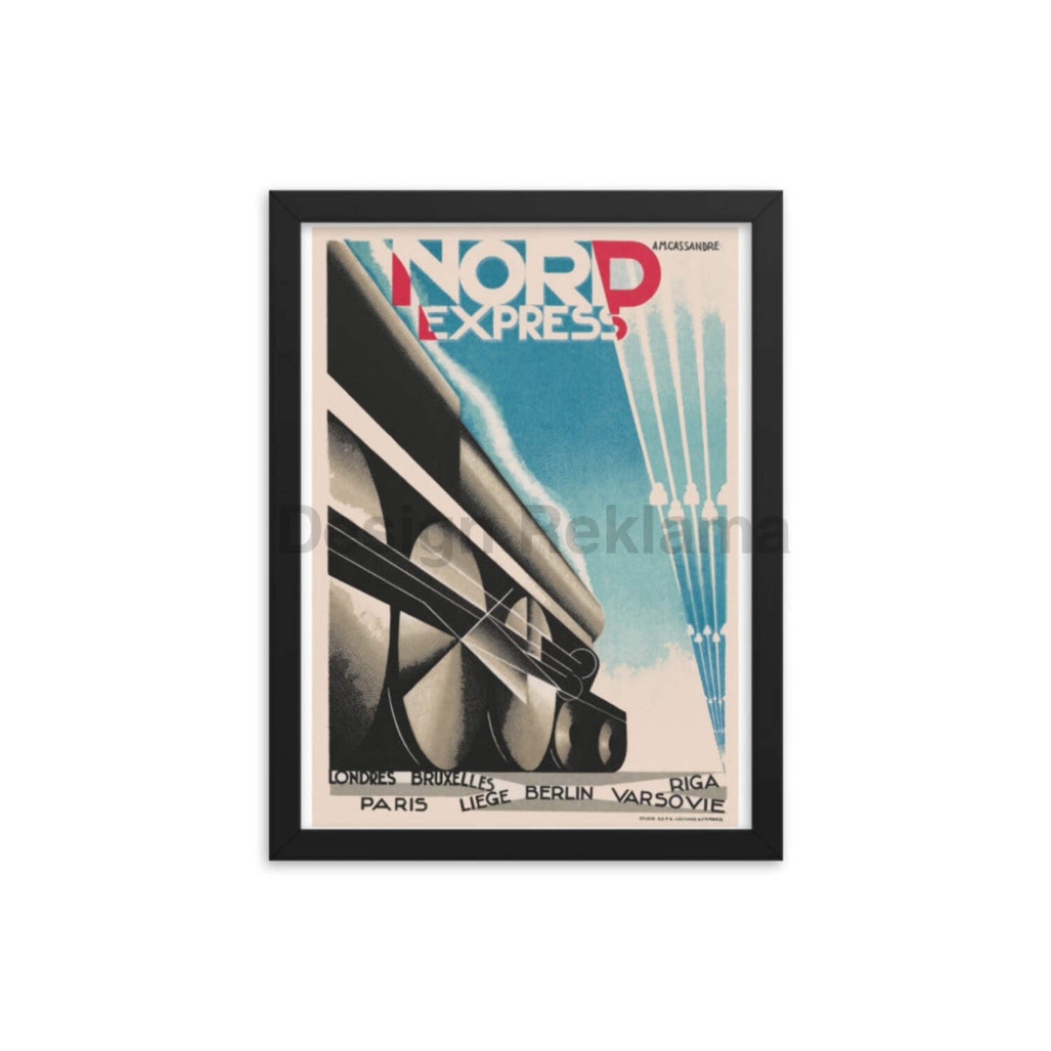 Nord Express Railroad Route (North Express) France, 1933. Designed by A ...