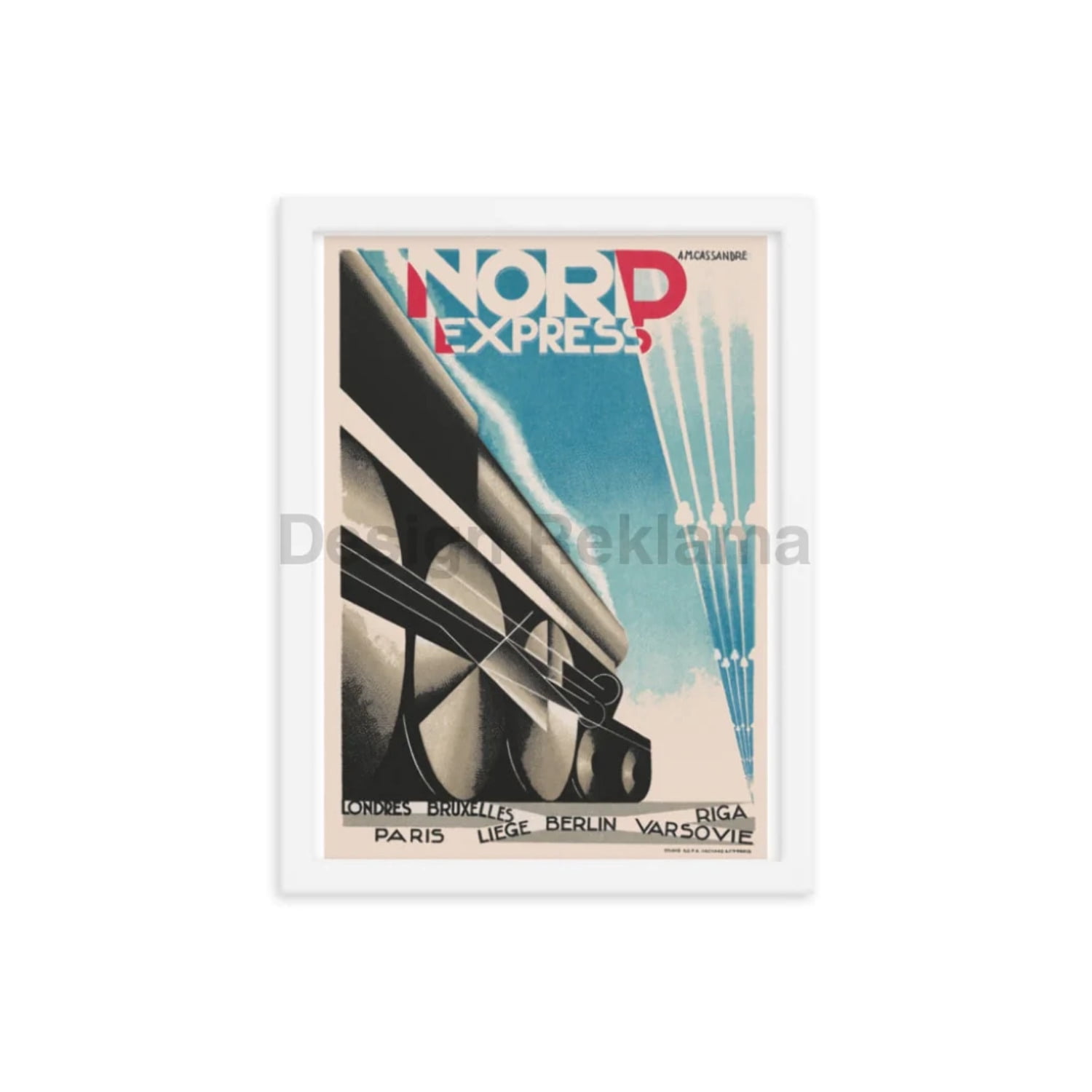 Nord Express Railroad Route (North Express) France, 1933. Designed by A ...