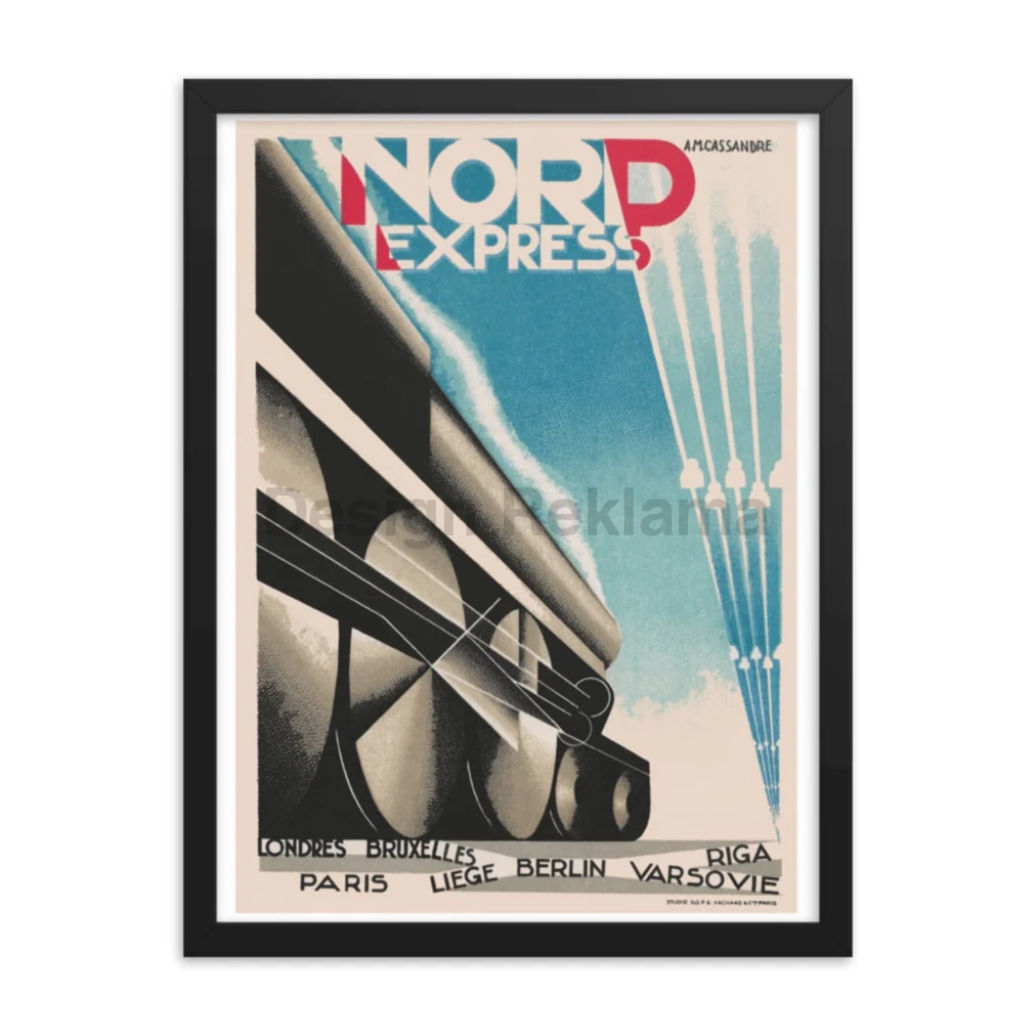 Nord Express Railroad Route (North Express) France, 1933. Designed by A ...