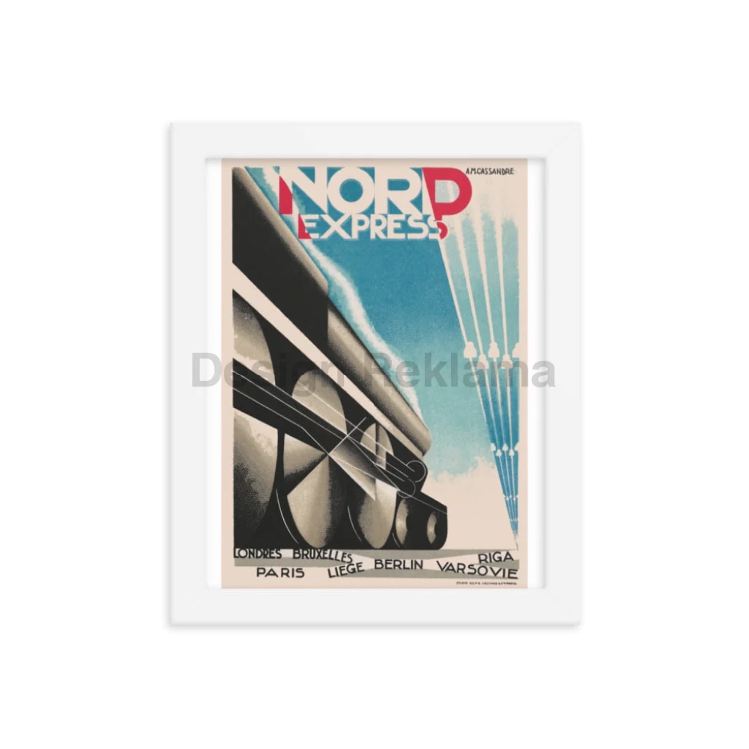 Nord Express Railroad Route (North Express) France, 1933. Designed by A ...