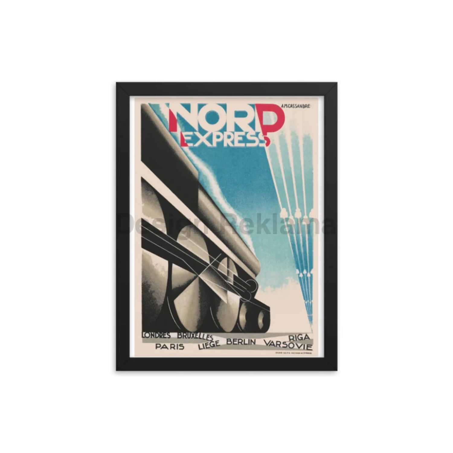 Nord Express Railroad Route (North Express) France, 1933. Designed by A ...