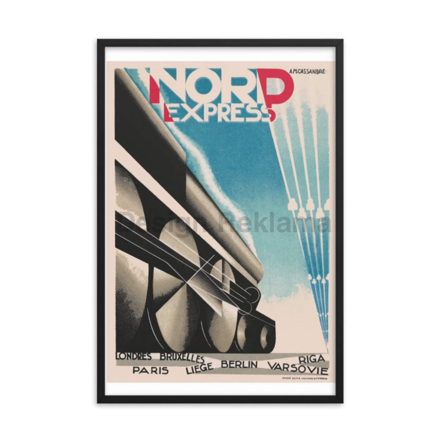 Nord Express Railroad Route (North Express) France, 1933. Designed by A ...