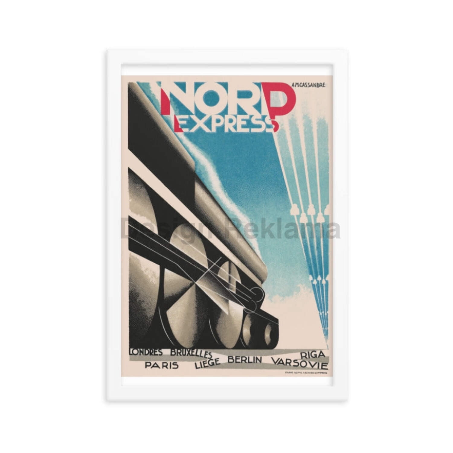 Nord Express Railroad Route (North Express) France, 1933. Designed by A ...