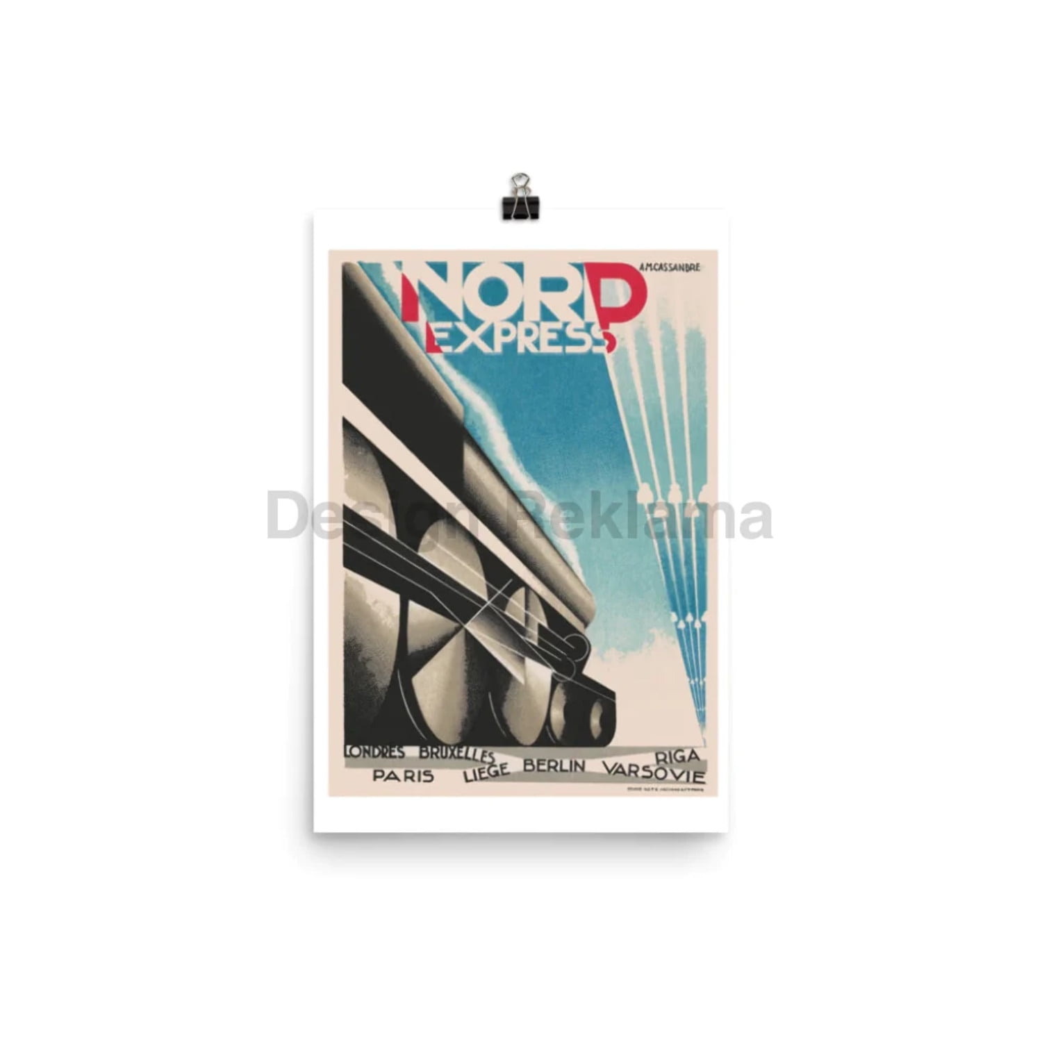 Nord Express Railroad Route (North Express) France, 1933. Designed by A ...