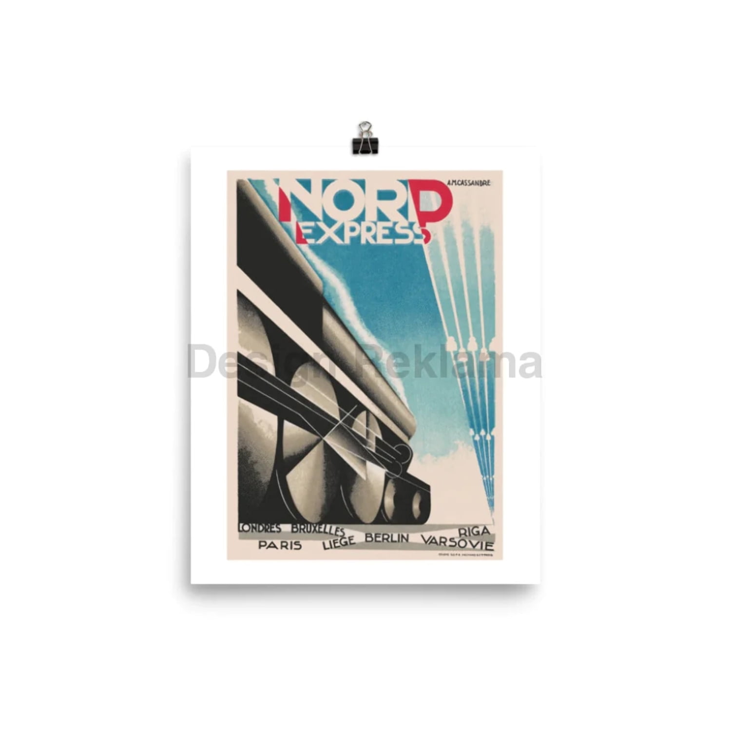 Nord Express Railroad Route (North Express) France, 1933. Designed by A ...