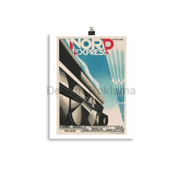Nord Express Railroad Route (North Express) France, 1933. Designed by A ...