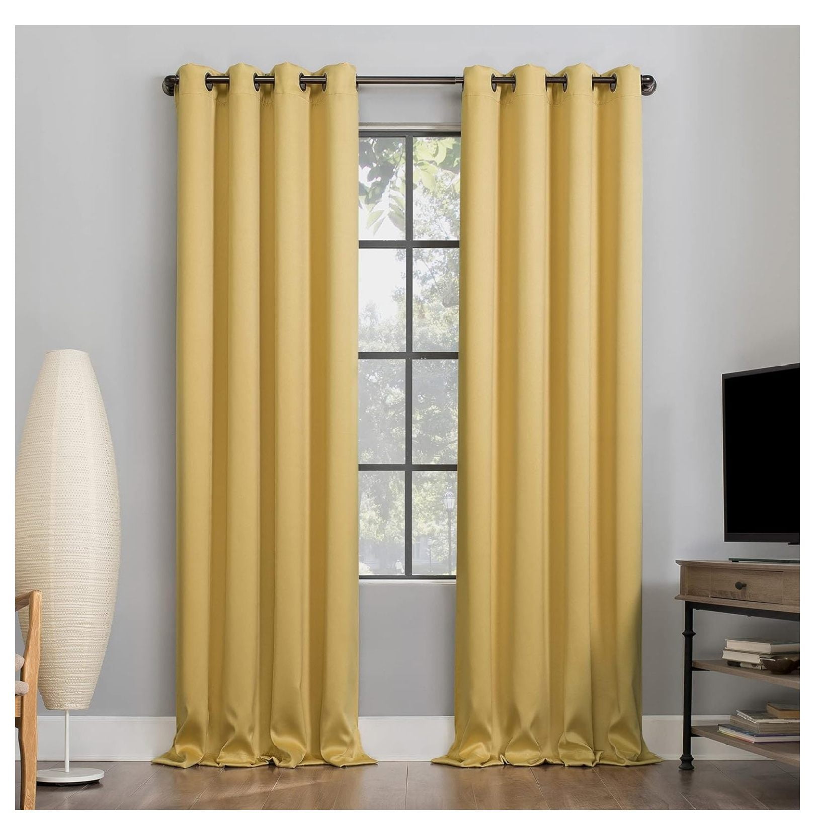 Nordic 2-pack Theater Grade Extreme 100% Blackout Grommet Curtain Panel ...