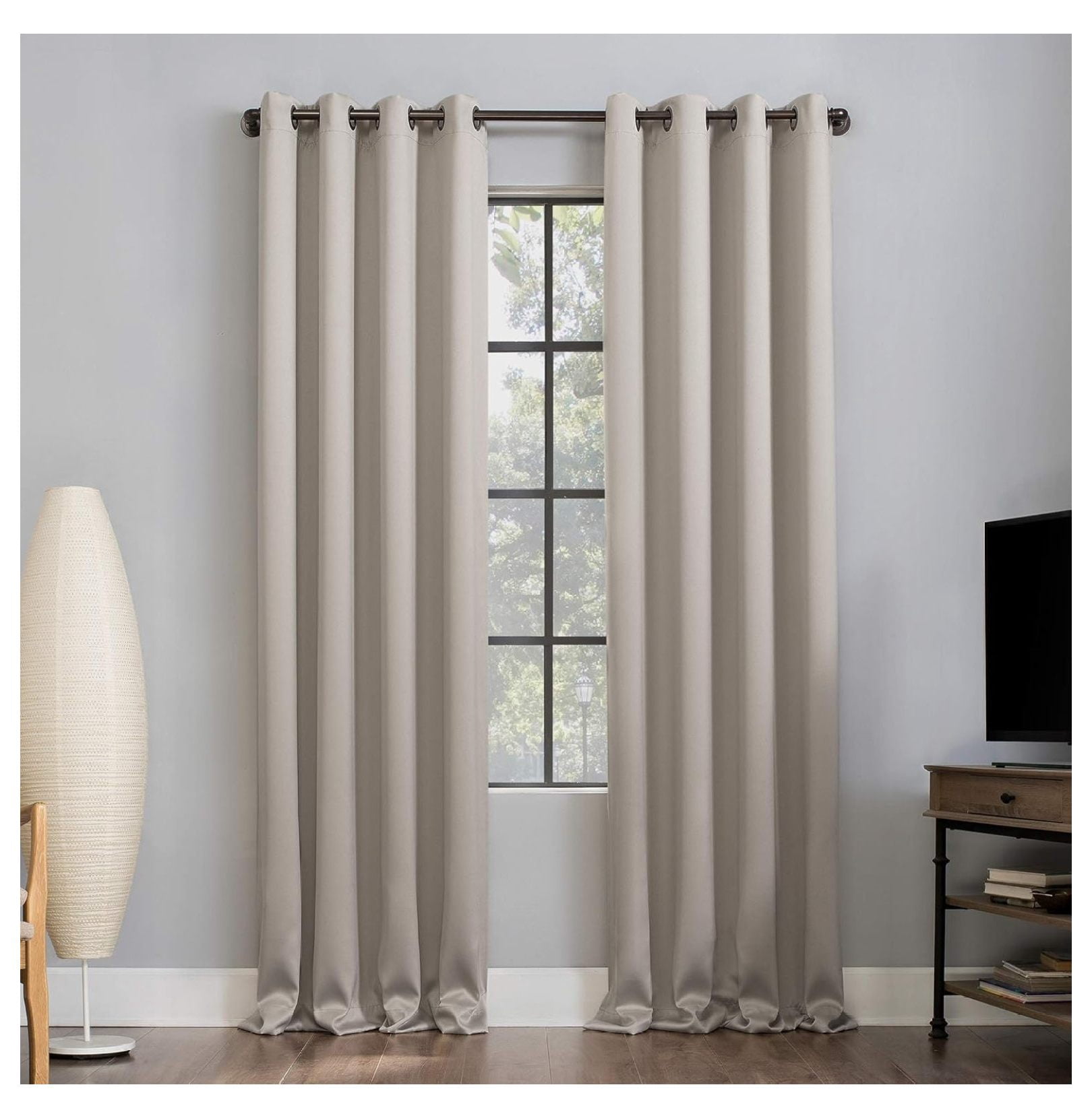 Nordic 2-pack Theater Grade Extreme Total Blackout Grommet Curtain ...