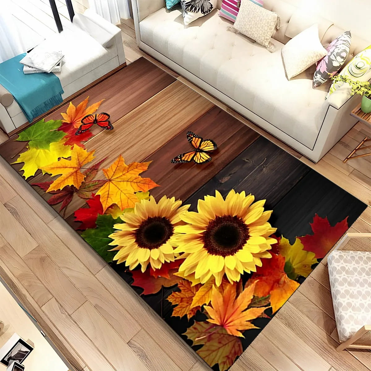 Nordic 3D Daisy Flower Area Rug Carpet Rug for Home Living Room ...