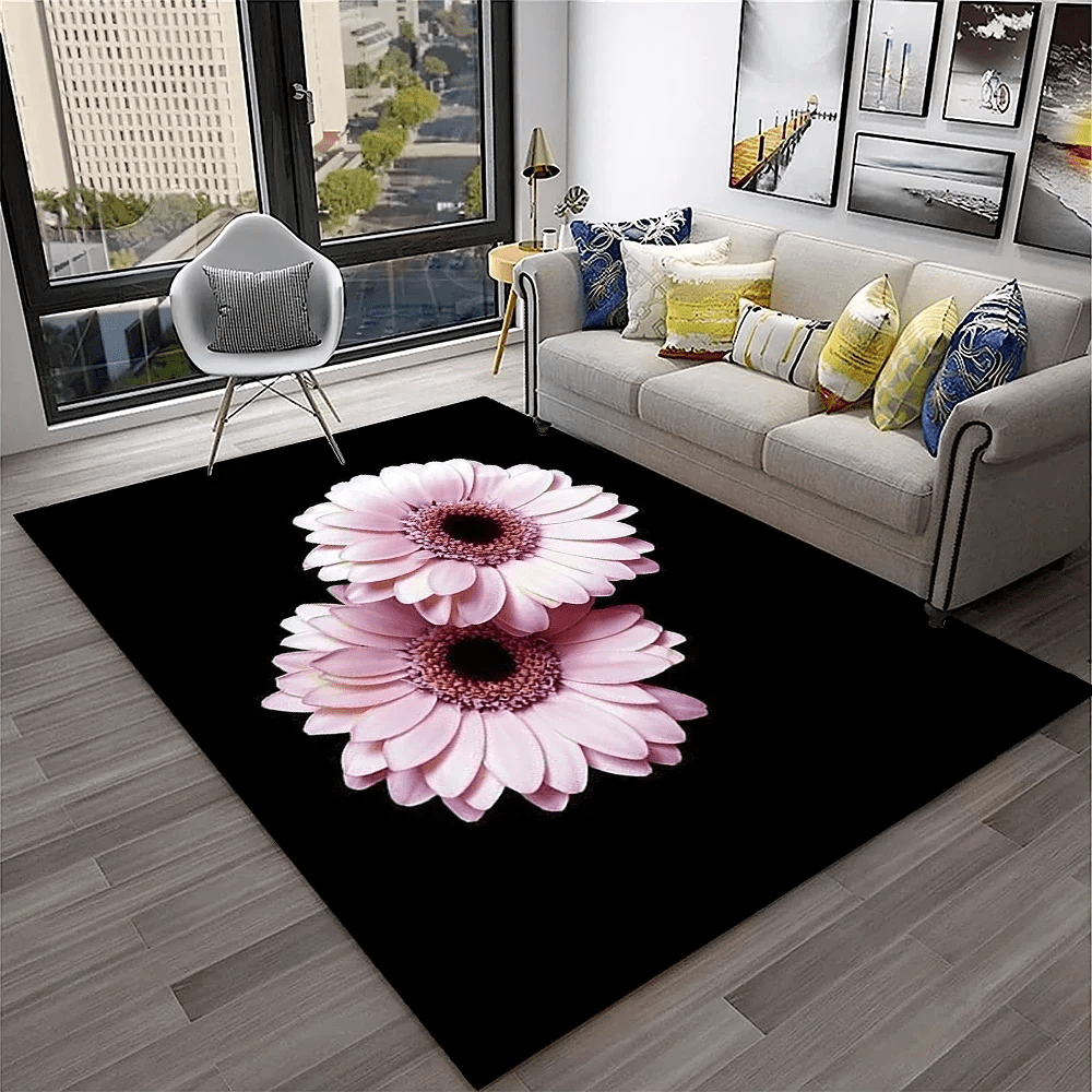 Nordic 3D Daisy Flower Area Rug Carpet Rug for Home Living Room ...