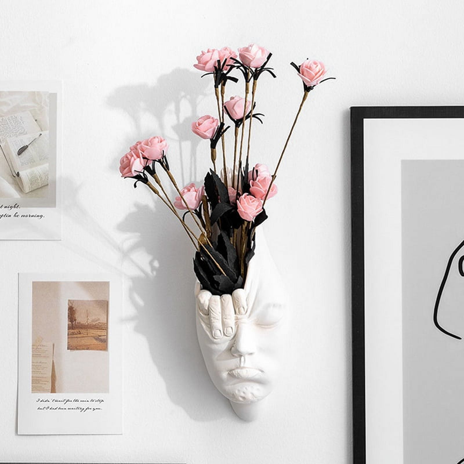 Nordic Abstract Human Face Wall Vase Horror Human Face Wall Hanging ...
