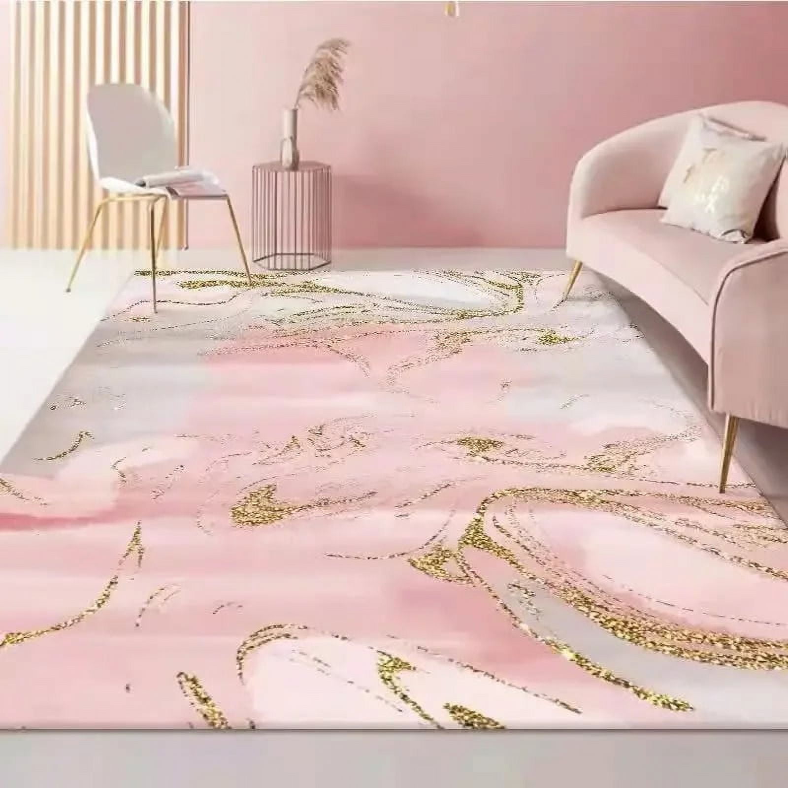 Nordic Abstract Pink Cute Carpets for Living Room Home Decor Sofa Table ...