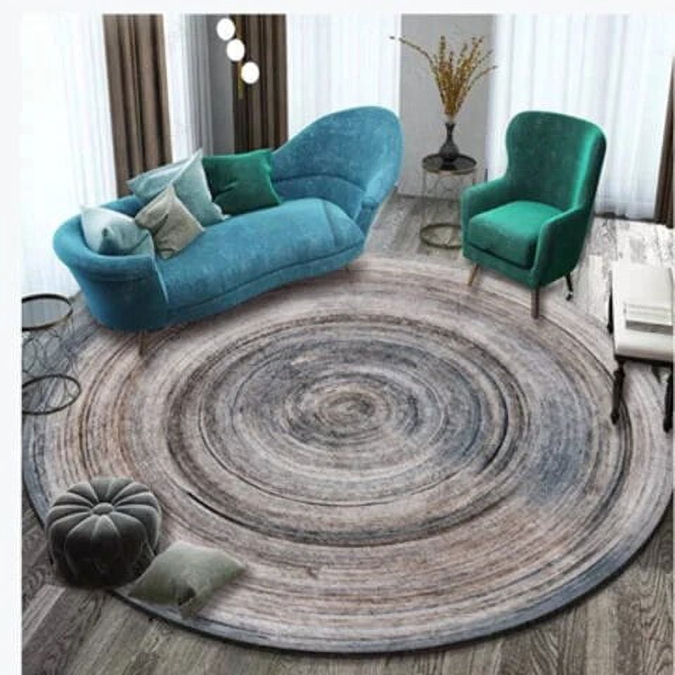 Nordic Abstract Round Carpet Swivel Chair Mat Bedroom r Round Rugs ...