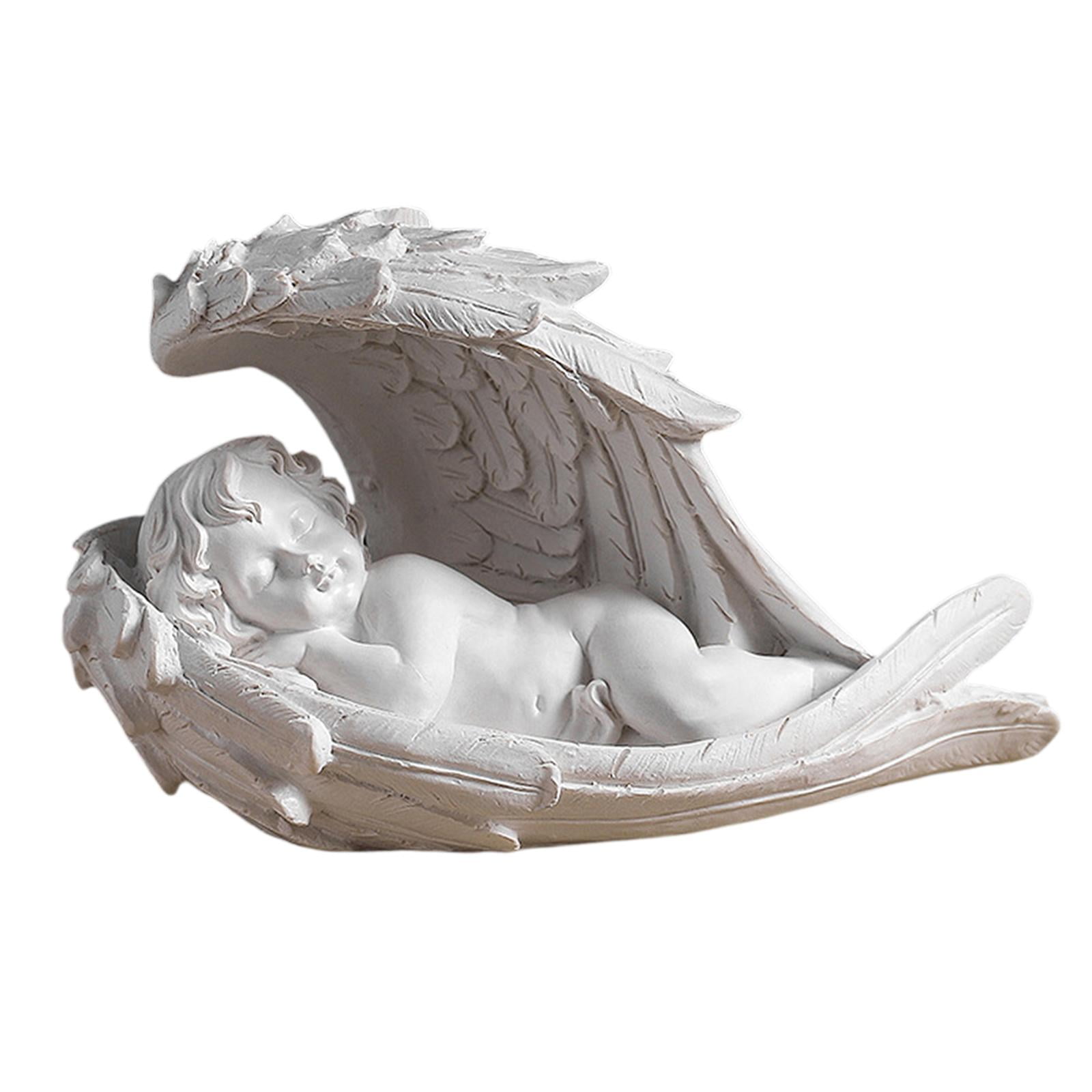 Nordic Angel Statue Resin Crafts Cherub Figurine Retro Fairy Sculpture ...