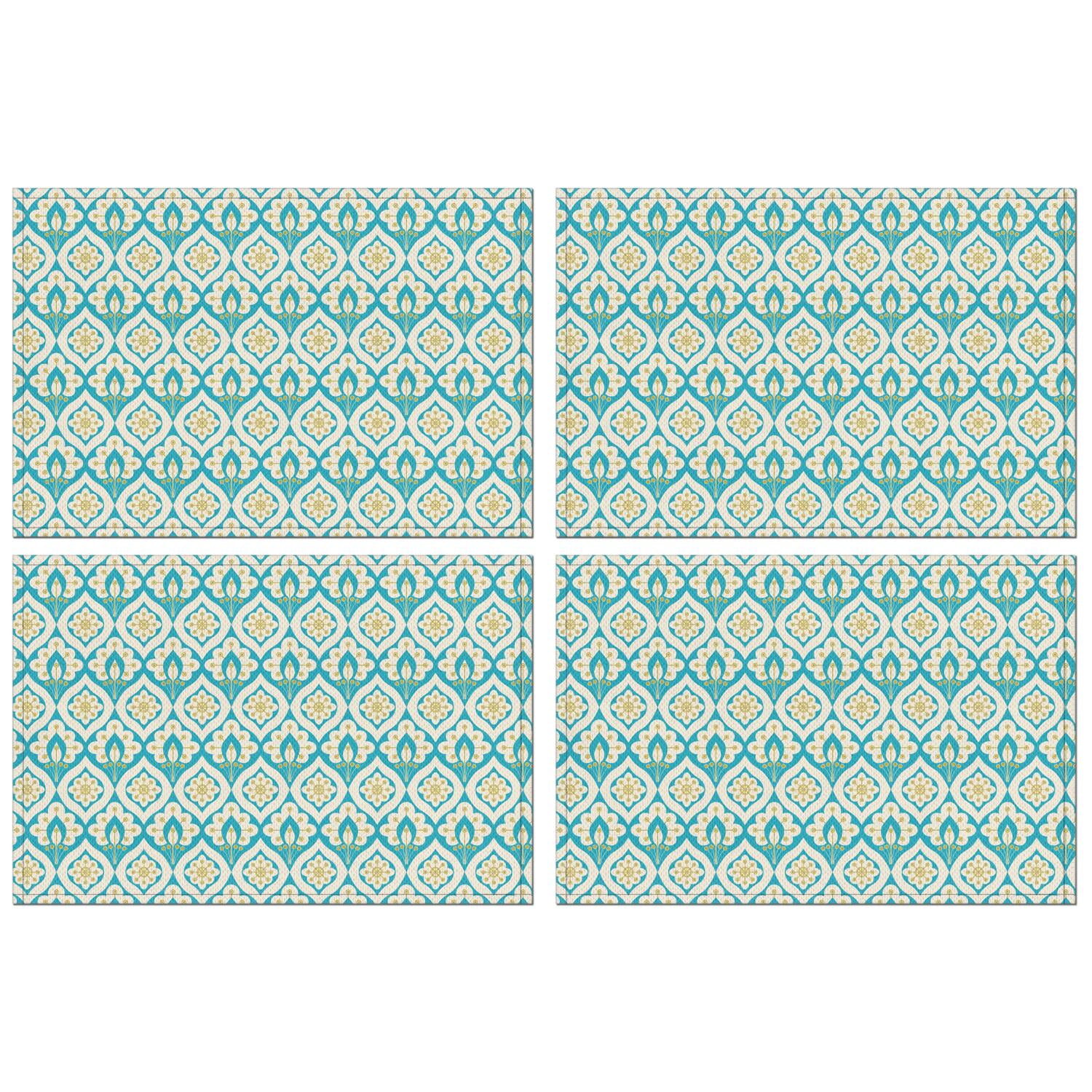 Nordic Artistic Boho Placemats Set of 4, 12x18 Inch Flax Table Mats ...