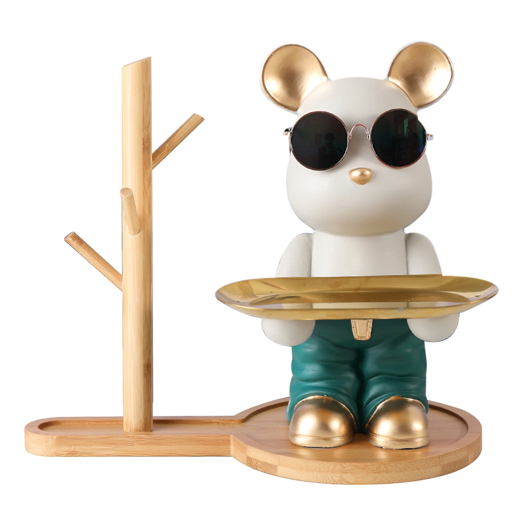 Nordic Bear Storage Tray Statue Room Decoration Candy Key Disk ...