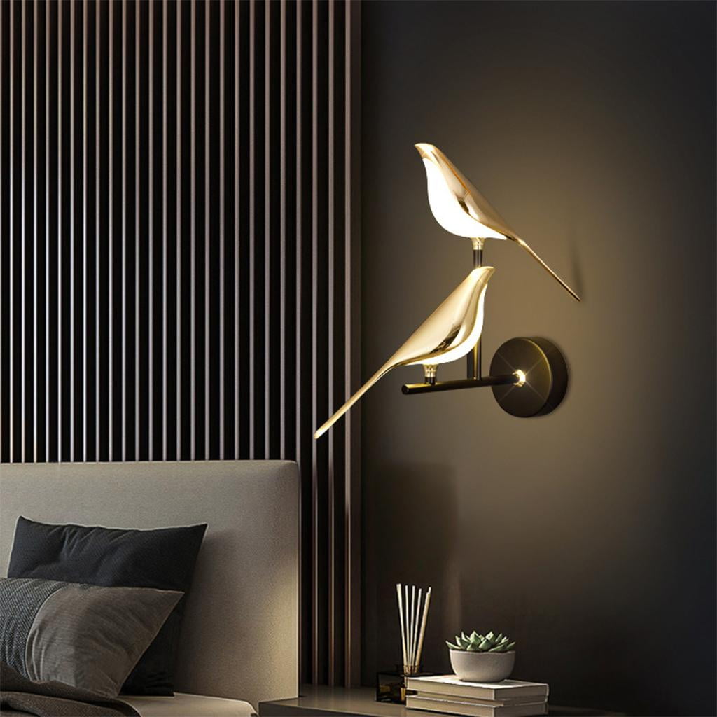 Nordic Acrylic Bird Wall Lamp, Indoor LED Wall Mount Sconce Lighting ...