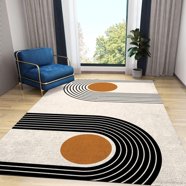 Abani Vista 4'W x 6'D VST130A Modern Blue Area Rug - Walmart.com