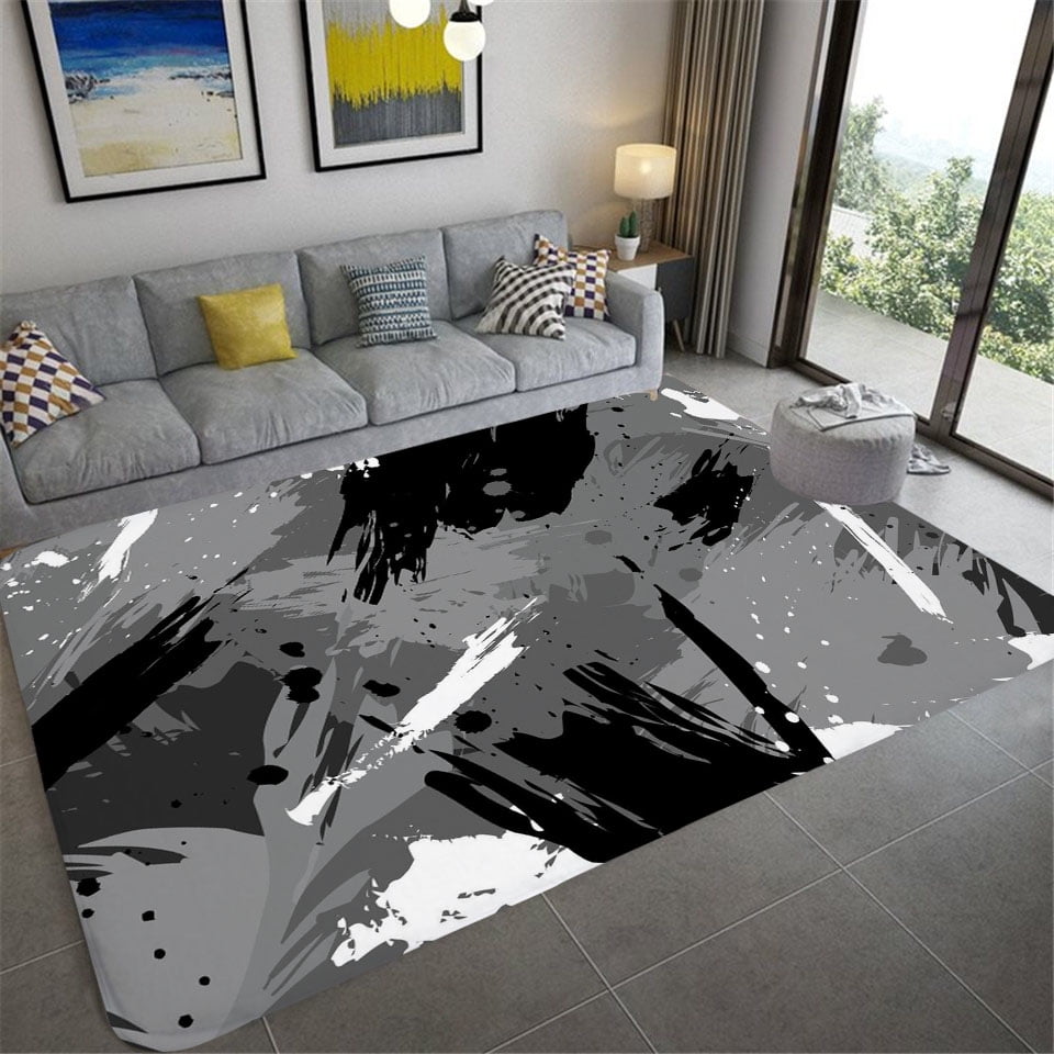 Nordic Carpet Living Room Ink Splash Abstract Area Rug Large Home ...