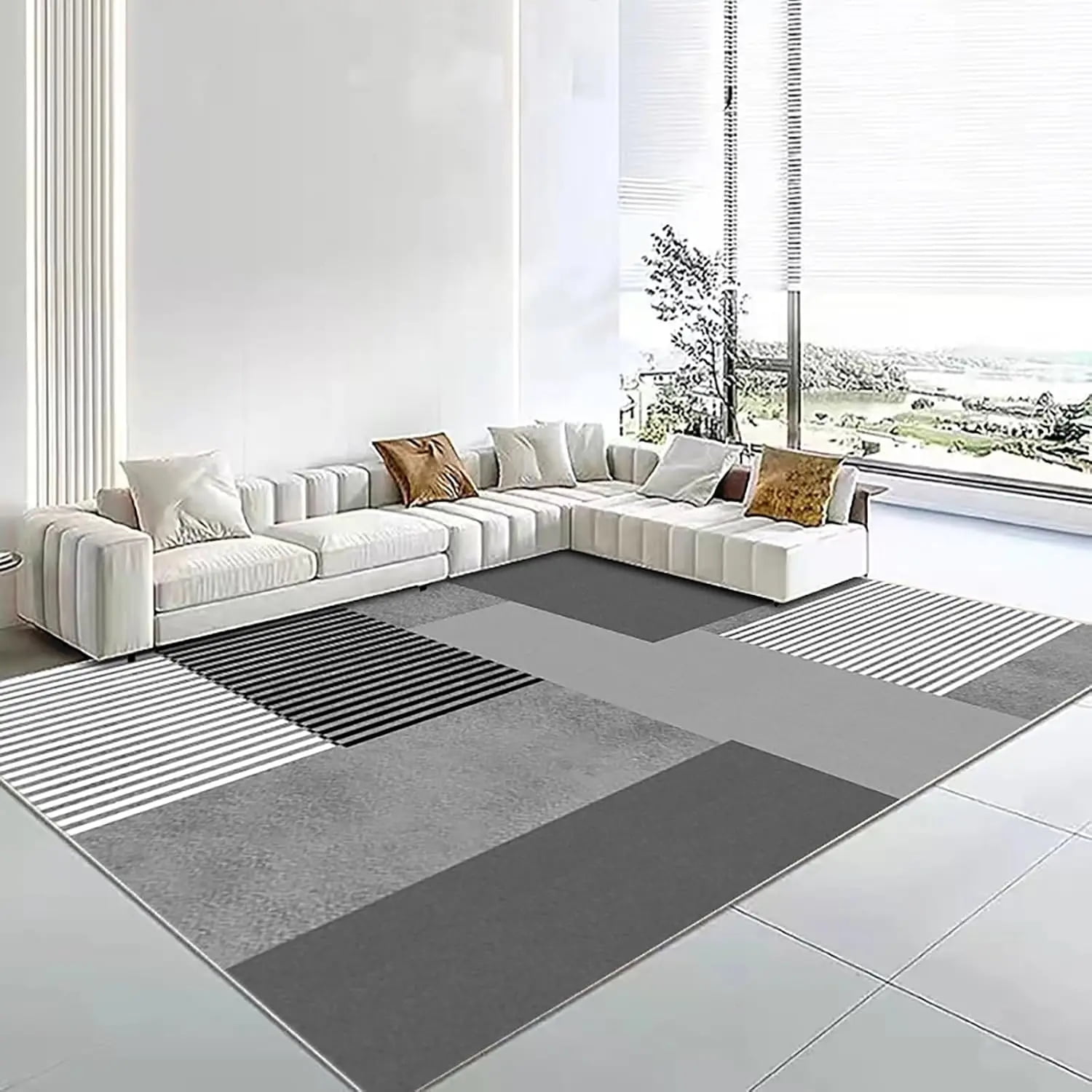 Nordic Carpet for Living Room Sofa Coffee Table Large Area Rug Bathroom ...