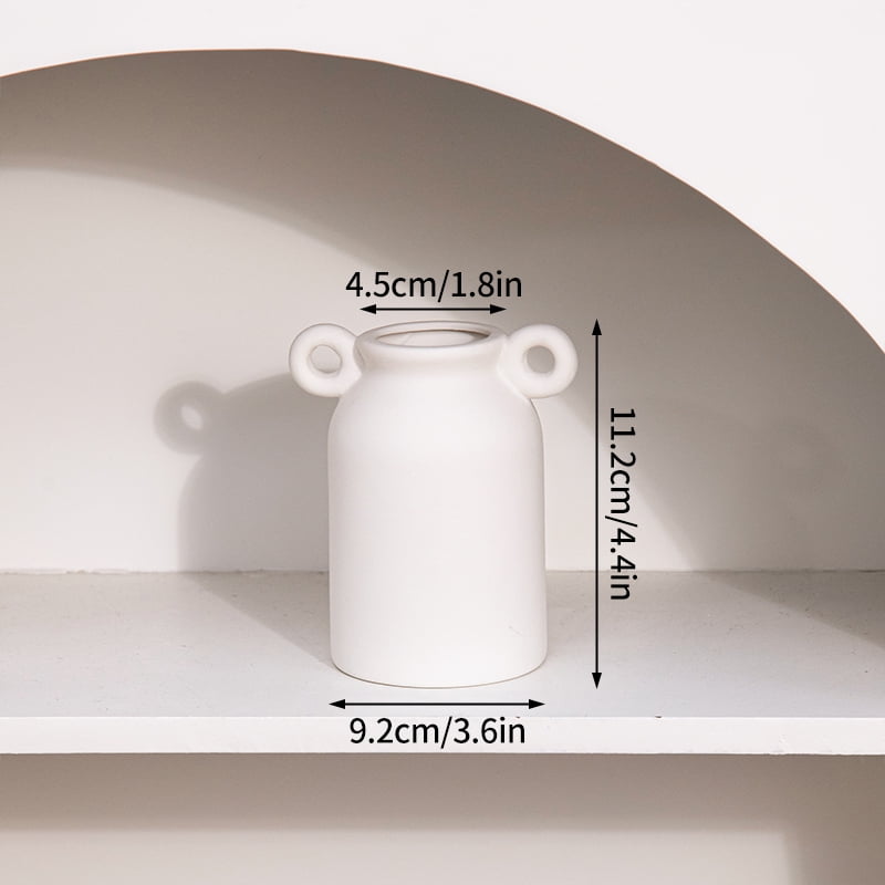 Nordic Ceramic Vase White Mini Flower Pot Modern Plants Bottle ...